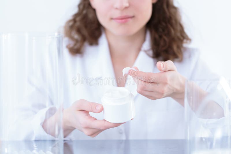 Face cream in a jar stock image. Image of aromatherapy - 12840459