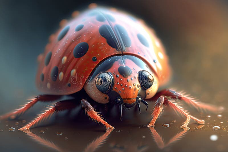 Close up of ladybug stock illustration. Illustration of portrait ...