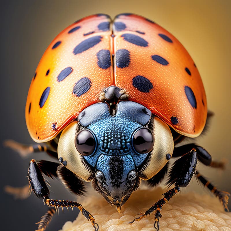 Close up of ladybug stock illustration. Illustration of sitting - 275931718