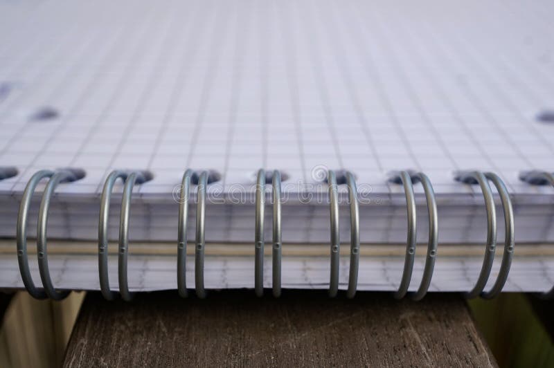 Close Up Landscape Shot of a Notebook Spiral Stock Photo - Image of ...