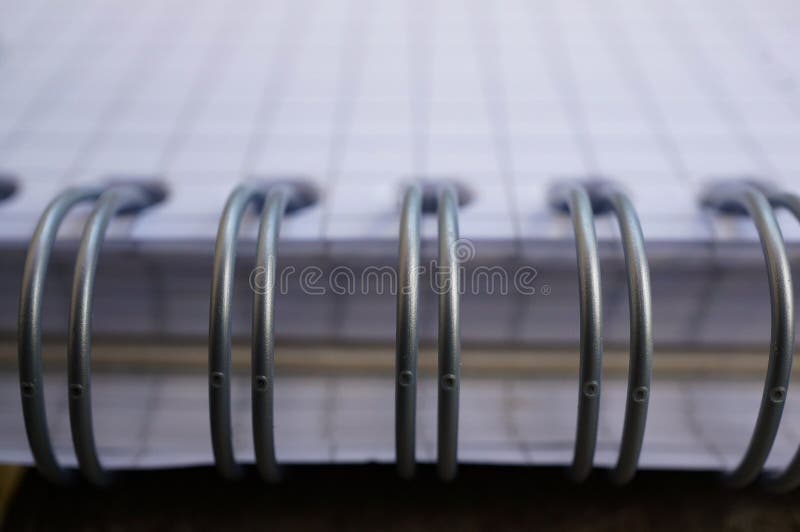 Close Up Landscape Shot of a Notebook Spiral Stock Image - Image of ...