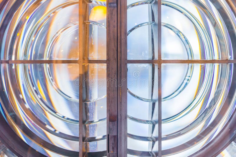 Close Up of the Lantern Reflector of a Lighthouse Stock Photo - Image ...