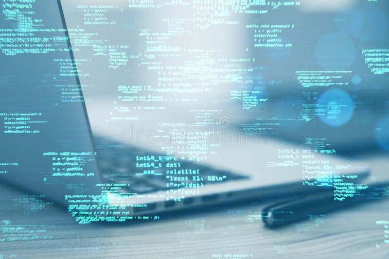 Creative coding wallpaper stock illustration. Illustration of cyberspace - 147291423