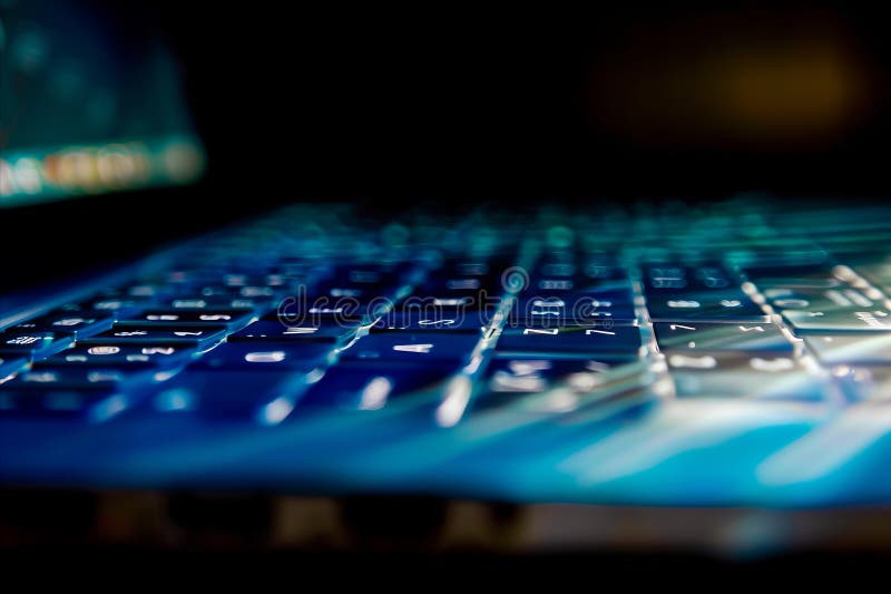 A Close Up of a Laptop Keyboard Stock Photo - Image of generated, stare ...