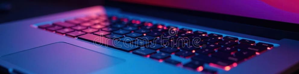 Close Up of Laptop Keyboard, Engine Part Visible, Solution, Component ...