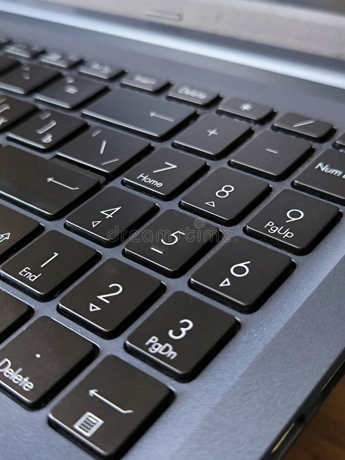 Close Up Laptop Keyboard Numeric Pad Stock Photo - Image of ...