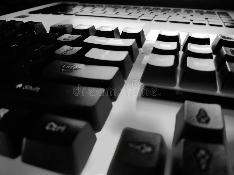 Close-up of a Laptop Keyboard Photographed Stock Photo - Image of ...