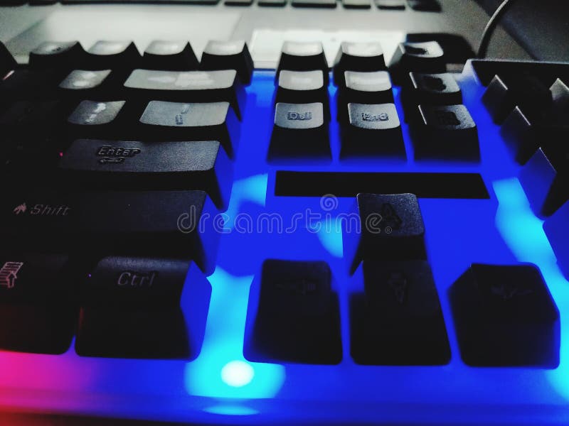 Close-up of a Laptop Keyboard Photographed Stock Photo - Image of ...