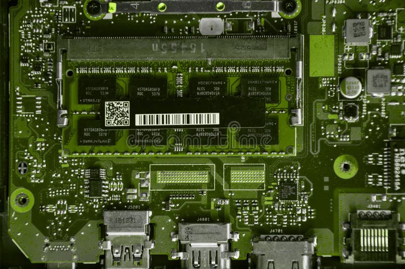 Close Up of Laptop Processor with Empty Socket Base for CPU and ...