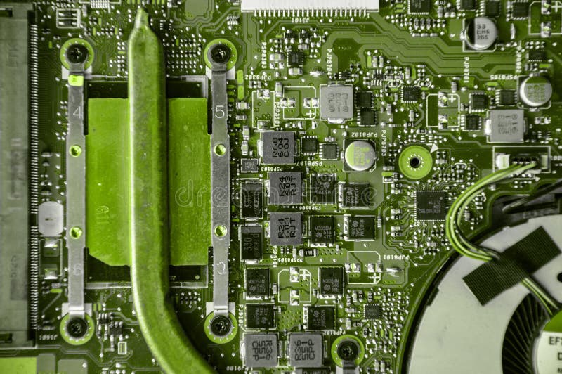 Close Up of Laptop Processor with Empty Socket Base for CPU and ...