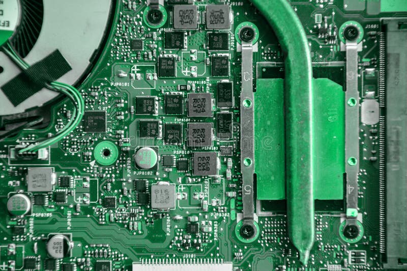 Close Up of Laptop Processor with Empty Socket Base for CPU and ...