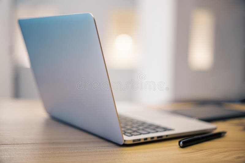 Close up of laptop stock illustration. Illustration of programming ...