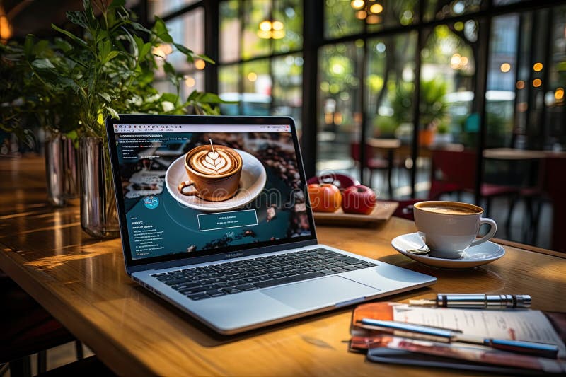 Close Up of Laptop Working with Note Bright Illumination, Backlit ...