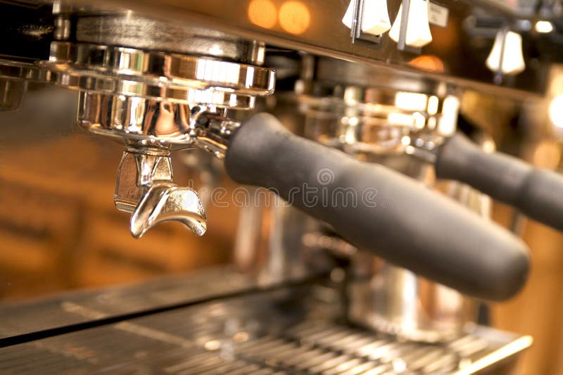 Close-up of Large Espresso Maker Stock Image - Image of cafeteria, copy ...