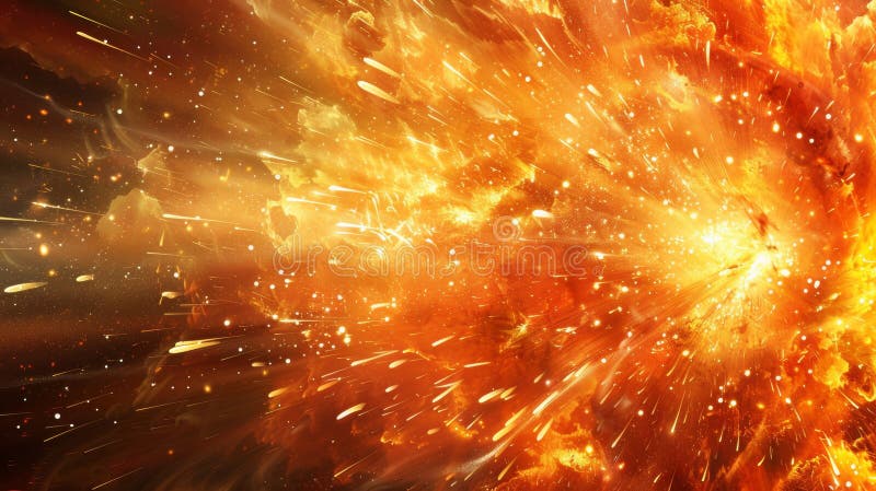 A Close Up of a Large Explosion with Bright Colors, AI Stock Photo ...