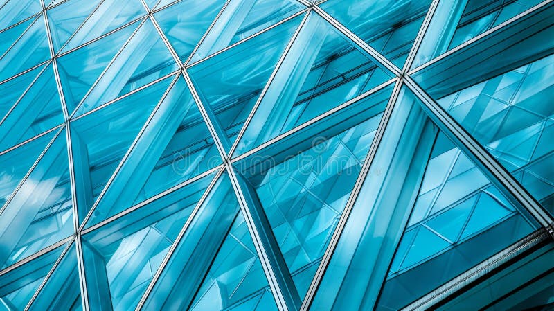 A Close Up of a Large Glass Building with Many Windows, AI Stock Image ...