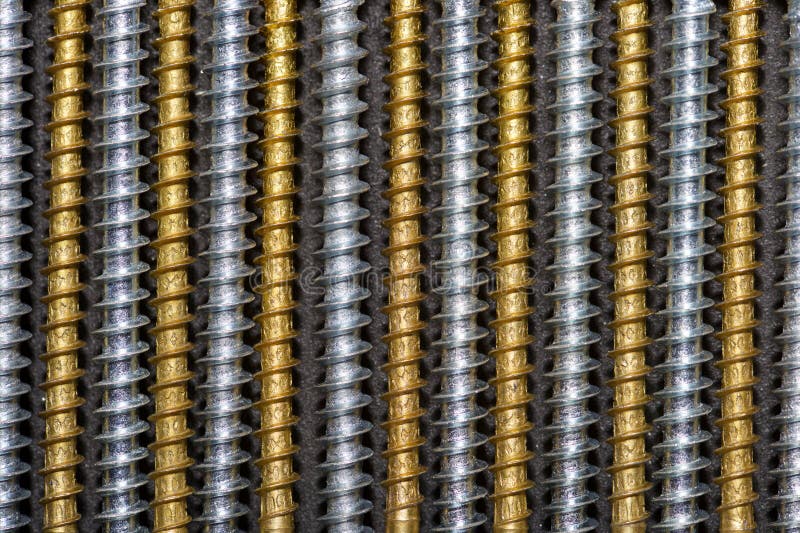 Group of Countersunk Lag Screws on a Table Stock Photo - Image of ...