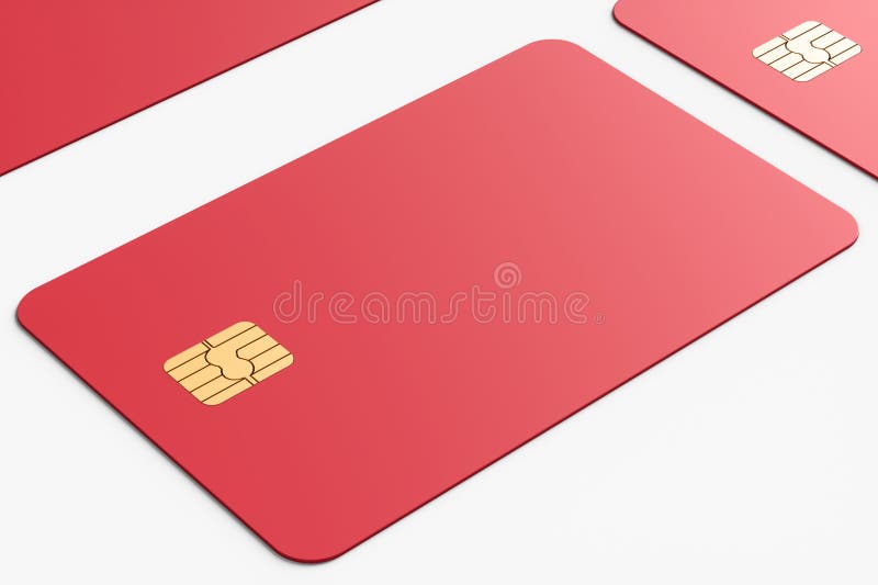 Close-up of a Large Group of Red Credit Cards on a White Background ...