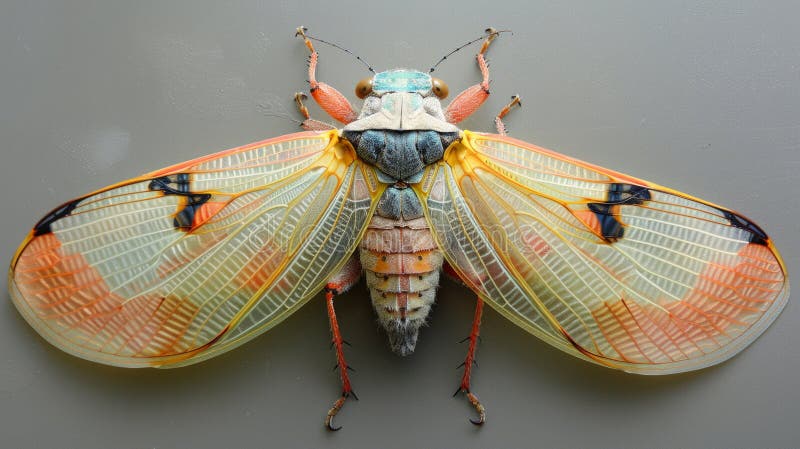 A Close Up of a Large Insect with Many Colors on it, AI Stock Image ...
