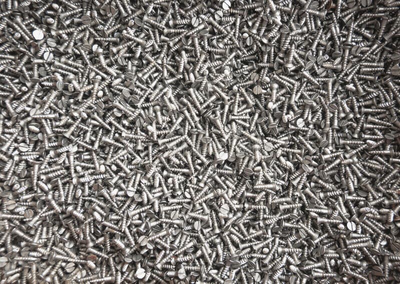 Close-up of a Large Number of Small Screws. Stock Image - Image of ...