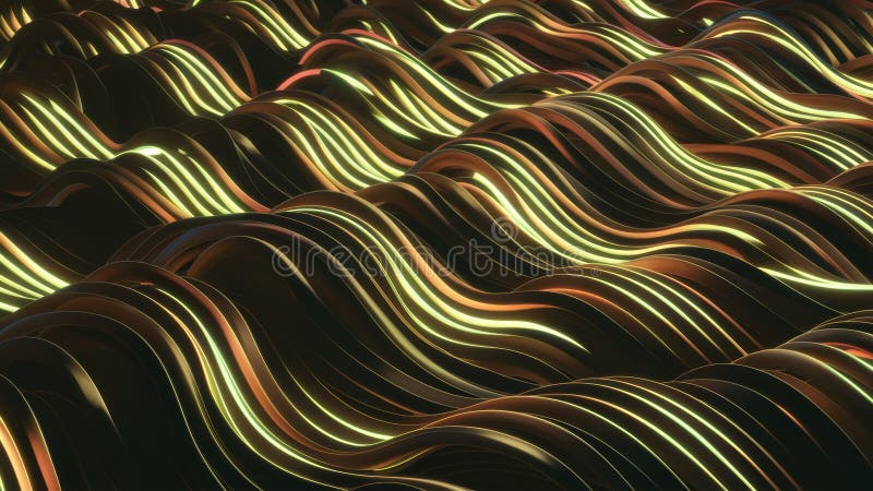 A Close Up of a Large Number of Wavy Lines, AI Stock Image - Image of ...