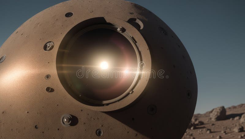 A Close Up of a Large Object with a Lens Stock Illustration ...