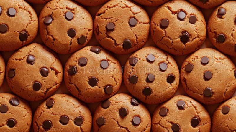 A Close Up of a Large Pile of Chocolate Chip Cookies, AI Stock Photo ...