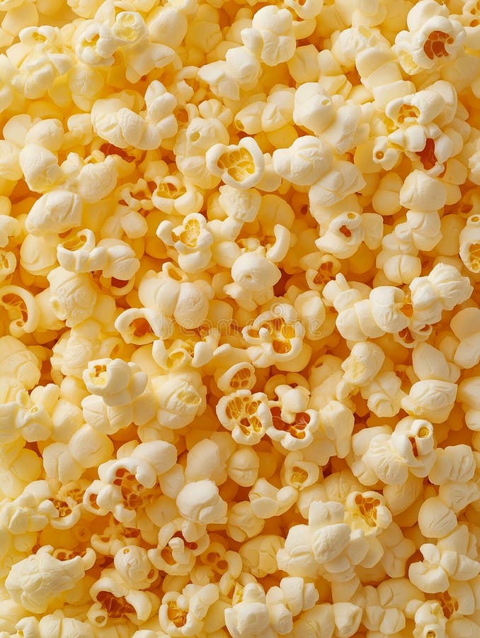 A Close Up of a Large Pile of Popcorn Stock Image - Image of close ...