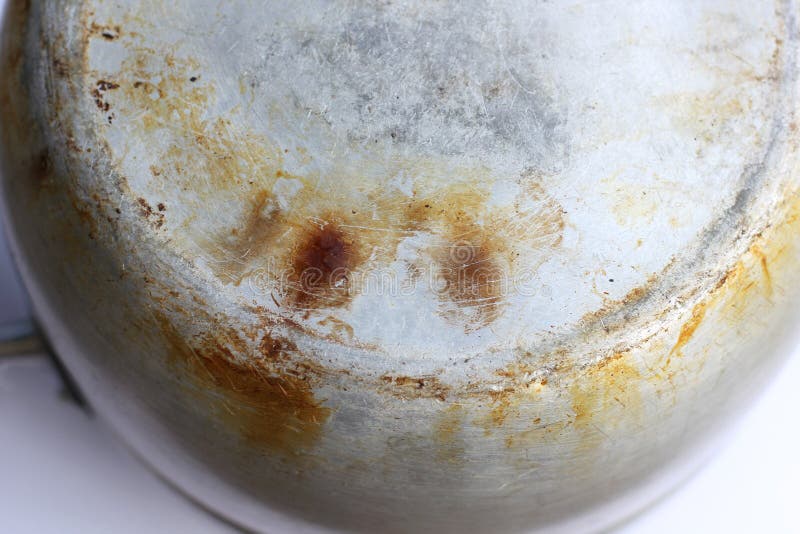 A Close Up of a Large Pot with a Burning Bottom Stock Image - Image of ...