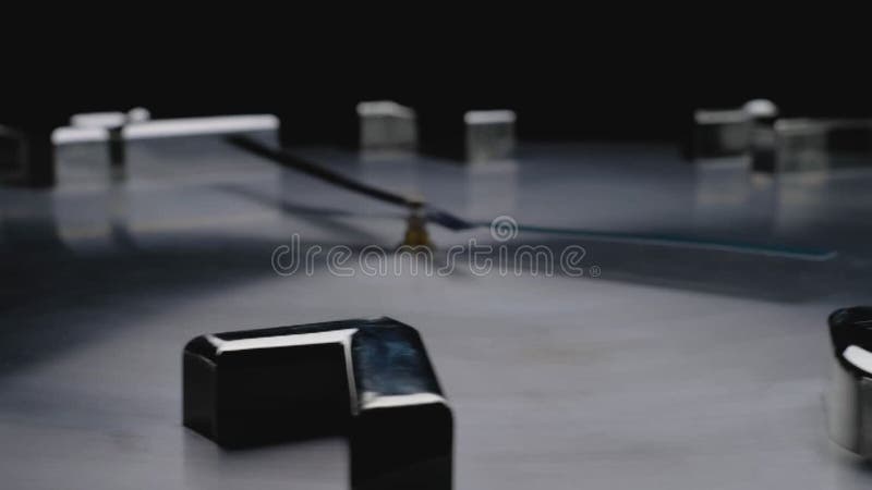 Close-up of the Large Round Clock Face Rotating in a Horizontal Plane ...