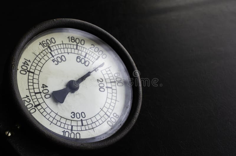 Close-up of Large Tachometer Dial Stock Image - Image of industrial ...