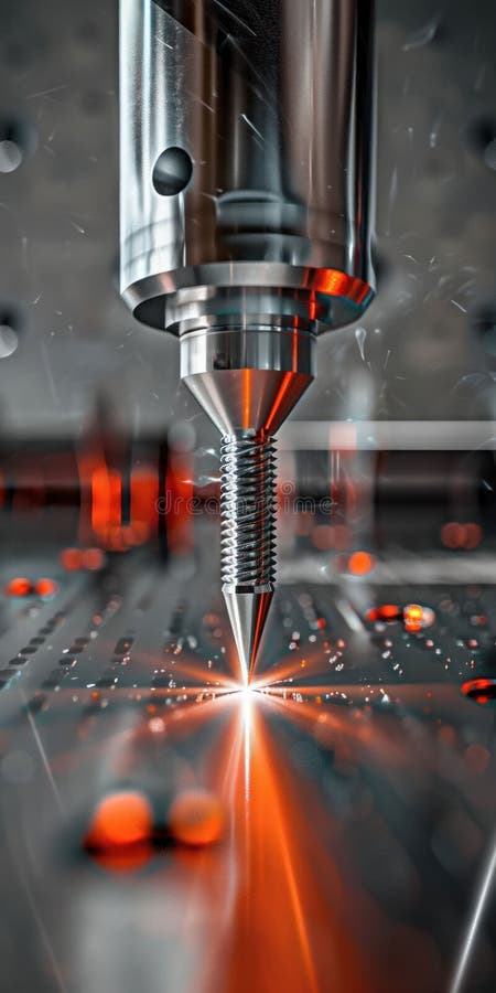 Close-Up of Laser Cutting Machine in Action. Generative Ai Stock ...