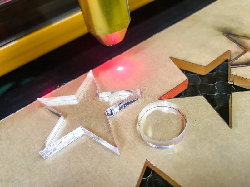 Laser Cutting Acrylic Shapes Stock Image - Image of craft, industry ...