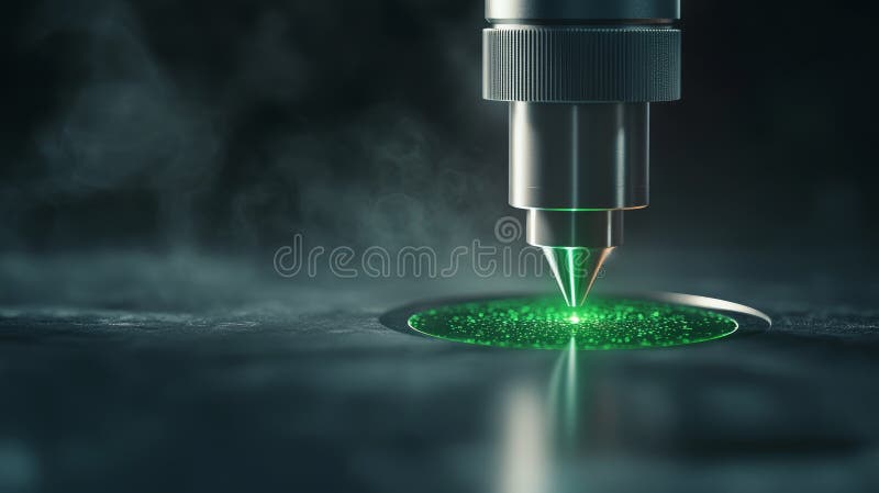 Close-up of a Laser Cutting through Material, Showcasing Precision and ...