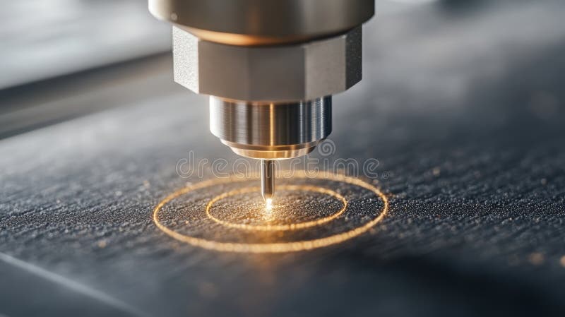 Close-up of a Laser Engraving Machine Creating Precise Designs on a ...