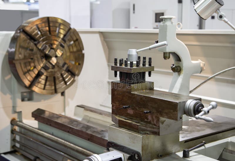 Close-up lathe machine stock image. Image of factory - 166009447