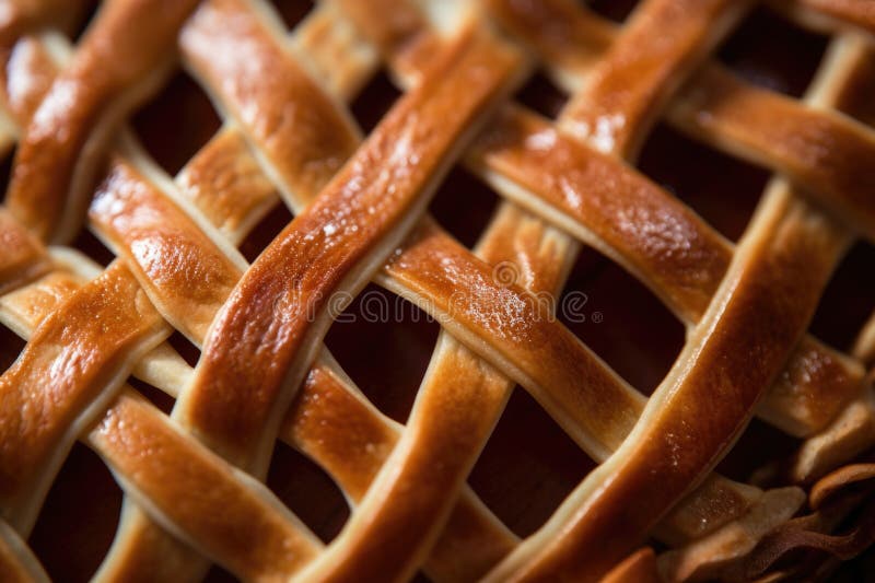 Close-up of Lattice Work on an Apple Pie Crust Stock Photo - Image of ...