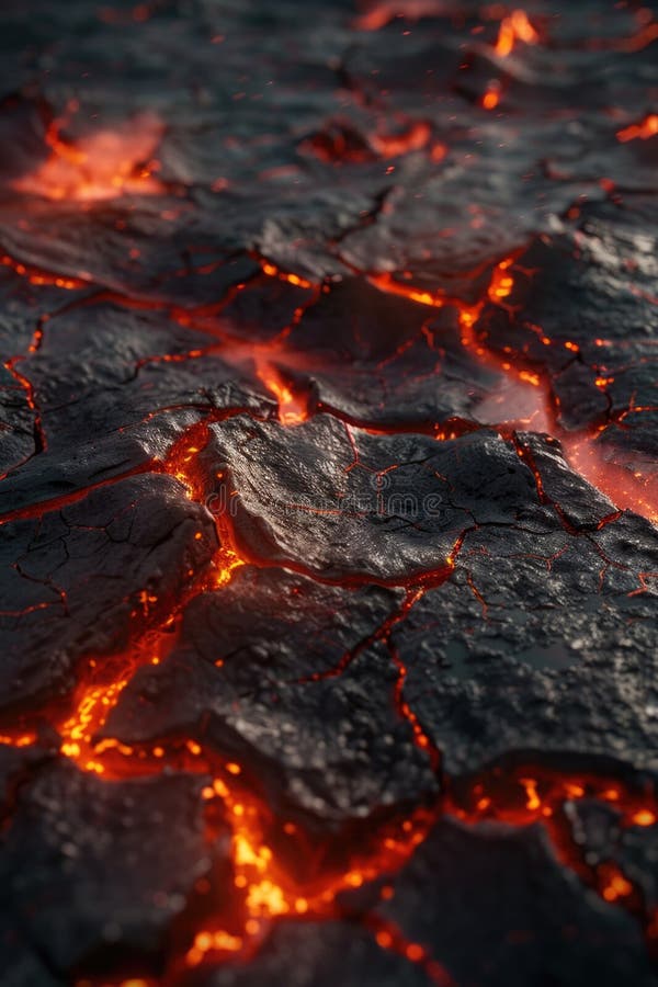 Close Up of a Lava Covered Surface, Perfect for Geology Projects Stock ...