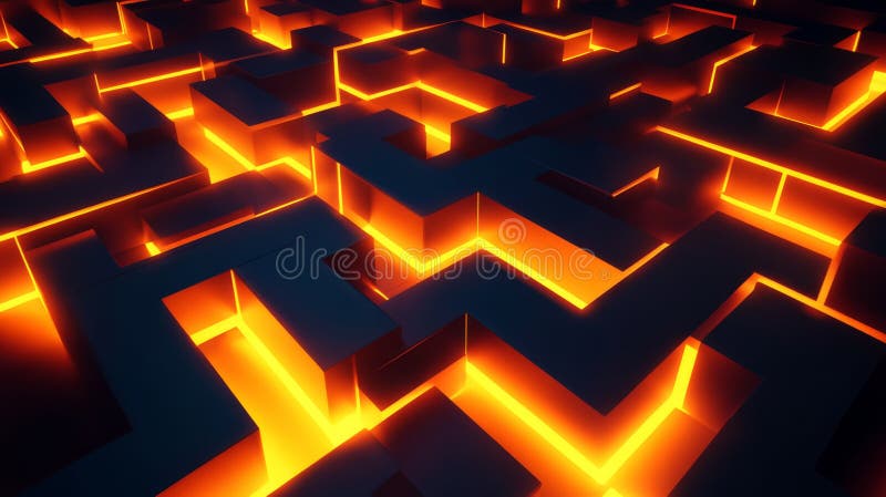 Close Up of a Lava Flow of Volcano. Generative AI Stock Illustration ...