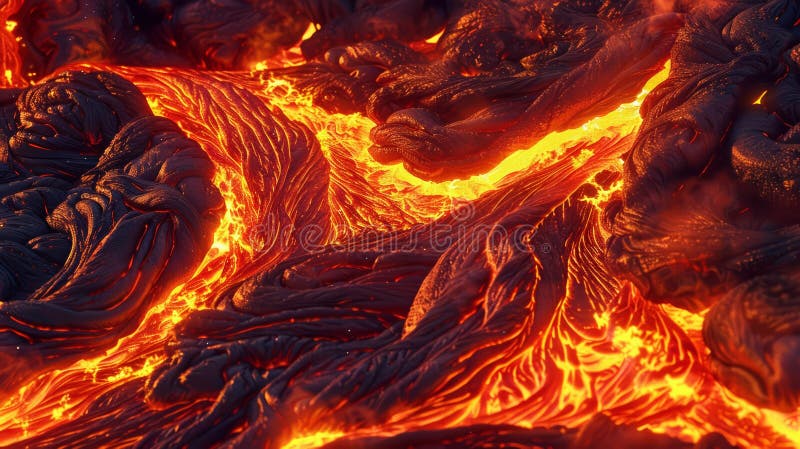 A Close Up of Lava and Fire with a Lot of Orange, AI Stock Image ...
