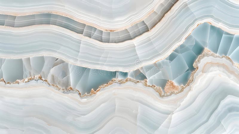 A Close-up of Layered Blue and White Agate Stone with Natural Patterns ...