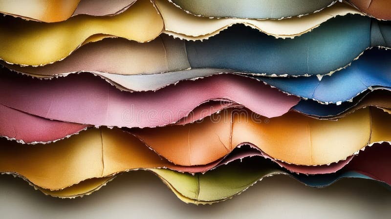 A Close-up of Layered Fabric Swatches in Various Colors and Textures ...