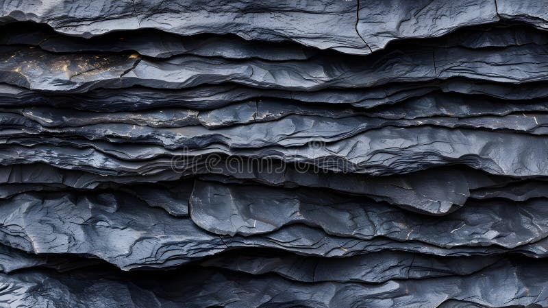 A Close-up of Layered Slate Rock Showcasing Its Natural Texture and ...