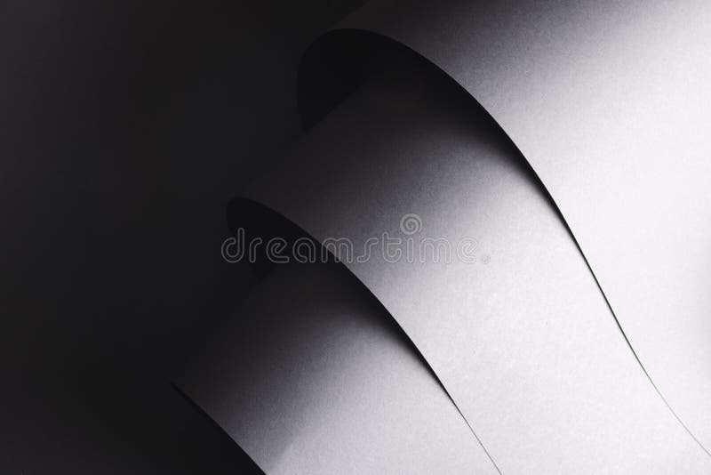 Close Up of Layers of Pieces of Black Paper with Copy Space on Black ...