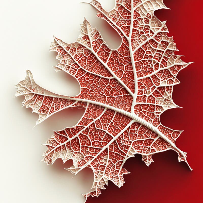 Close Up of Leaf, Complex and Stylized Leaf. Brown Leaf in Autumn Close ...