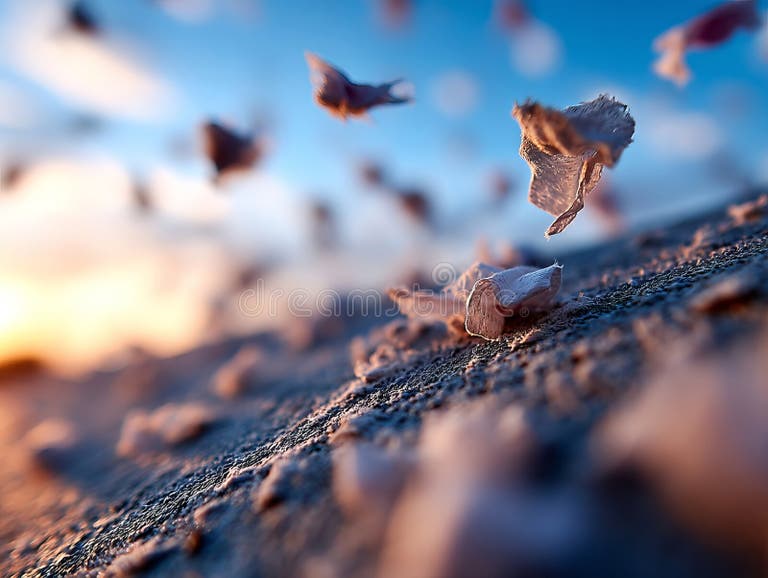 A Close Up of a Leaf Falling Off of a Roof Stock Image - Image of ...
