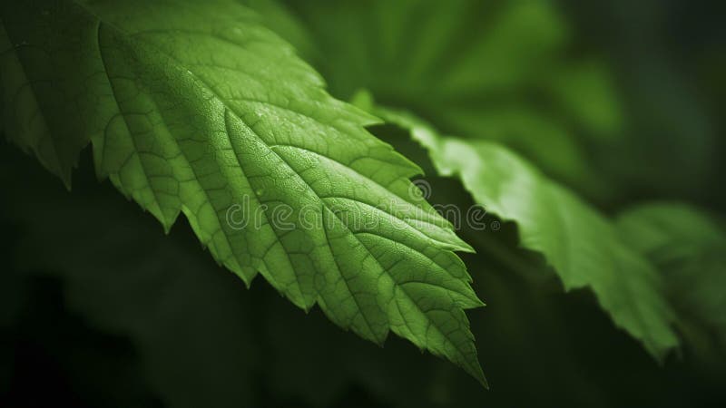 Close Up of a Leaf Close Up of Green Leaf Stock Illustration ...