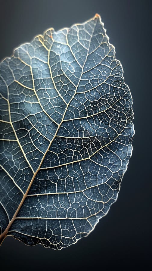 Close-up of a Leaf with Intricate Vein Patterns Stock Photo - Image of ...