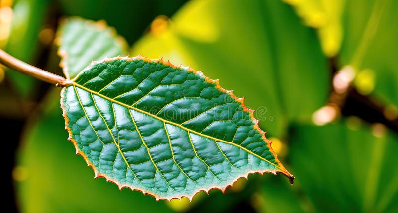 A Close-up of a Leaf on a Tree Branch. Stock Image - Image of green ...