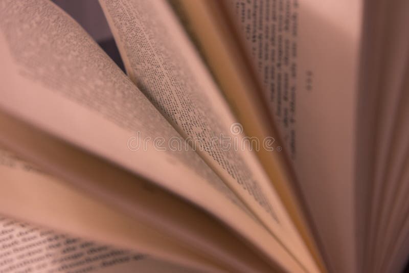 Close Up of Leafed Book Pages Stock Image - Image of detail, knowledge ...